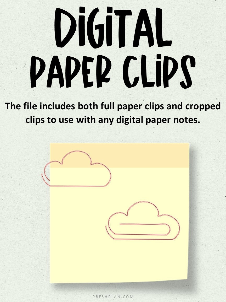 Rose Gold Digital Paper Clips, Digital Planner Paperclips, Digital ...
