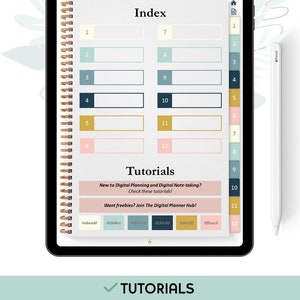 Digital Notebook With 12 Hyperlinked Tabs, 12 Subjects Sections, 40 ...