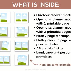 Discbound Planner Mockup Bundle for Canva, Printable Planner Insert ...