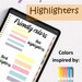 Highlighters for Digital Planners, Digital Planning Highlighters ...