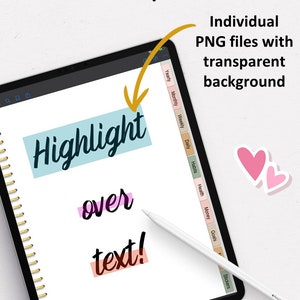 Highlighters for Digital Planners, Digital Planning Highlighters ...