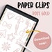 Rose Gold Digital Paper Clips, Digital Planner Paperclips, Digital ...