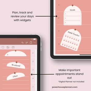 400 Aesthetic Boho Digital Planner Stickers, Digital Sticker Widget ...