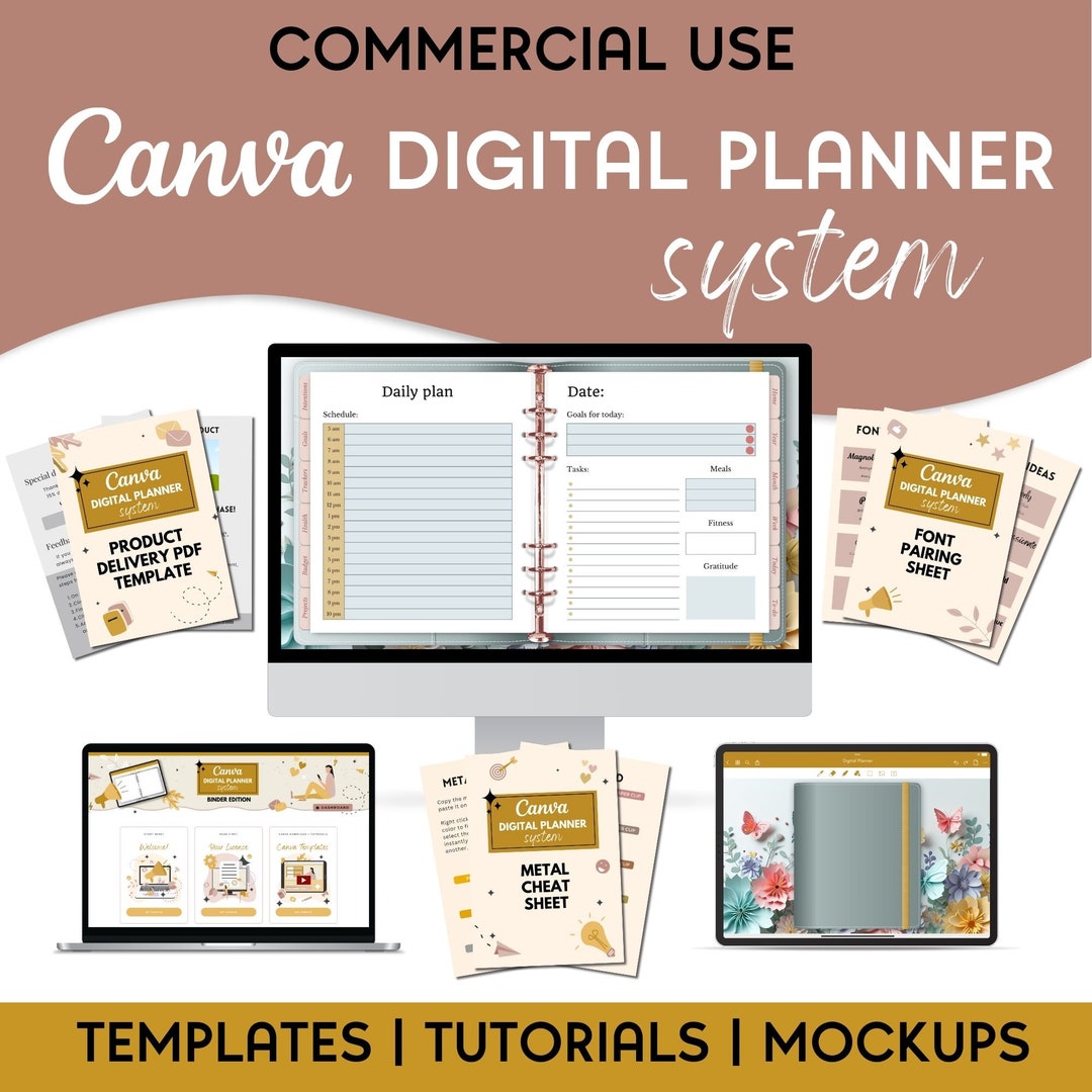 Canva Digital Planner Template Ready-to-use Editable Binder PLR Digital ...