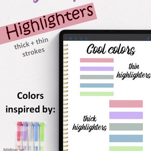 Highlighters for Digital Planners, Digital Planning Highlighters ...