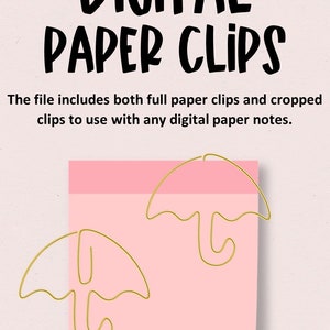 Gold Digital Paper Clips, Digital Planner Paperclips, Digital Clips ...