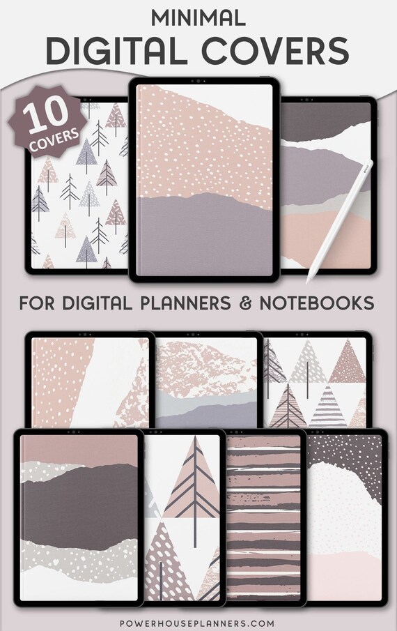 10 Minimal Digital Planner Covers Minimalist Digital Cover - Etsy