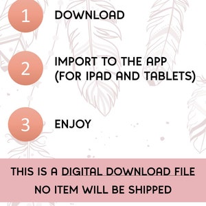 Boho Digital Notebook With 12 Hyperlinked Tabs, 12 Subjects Sections ...