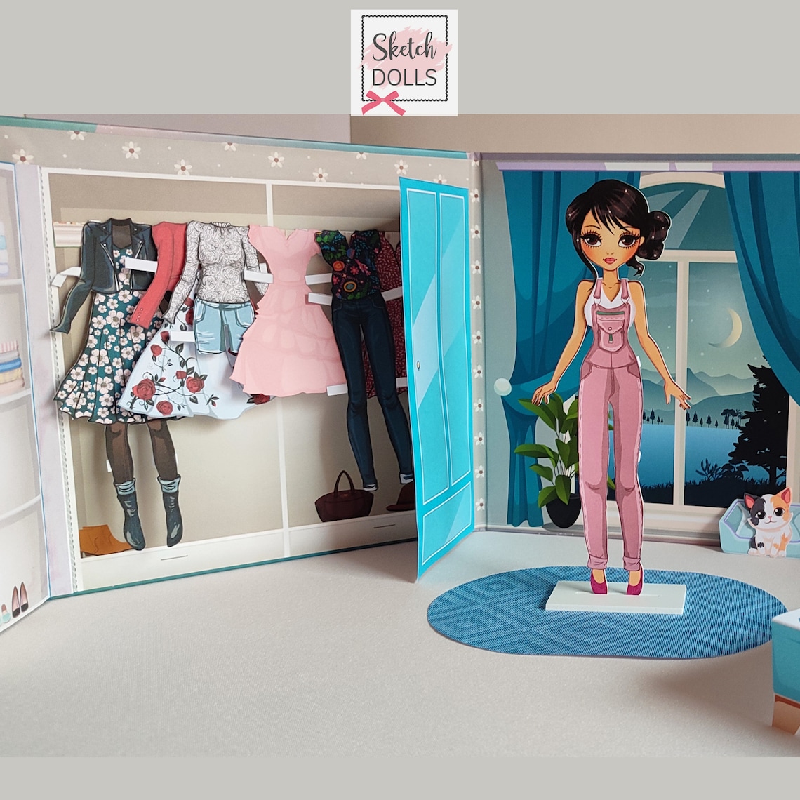 Paper Doll With Accessories, Paper Toys, Paper Doll Sofia, Paper Doll ...