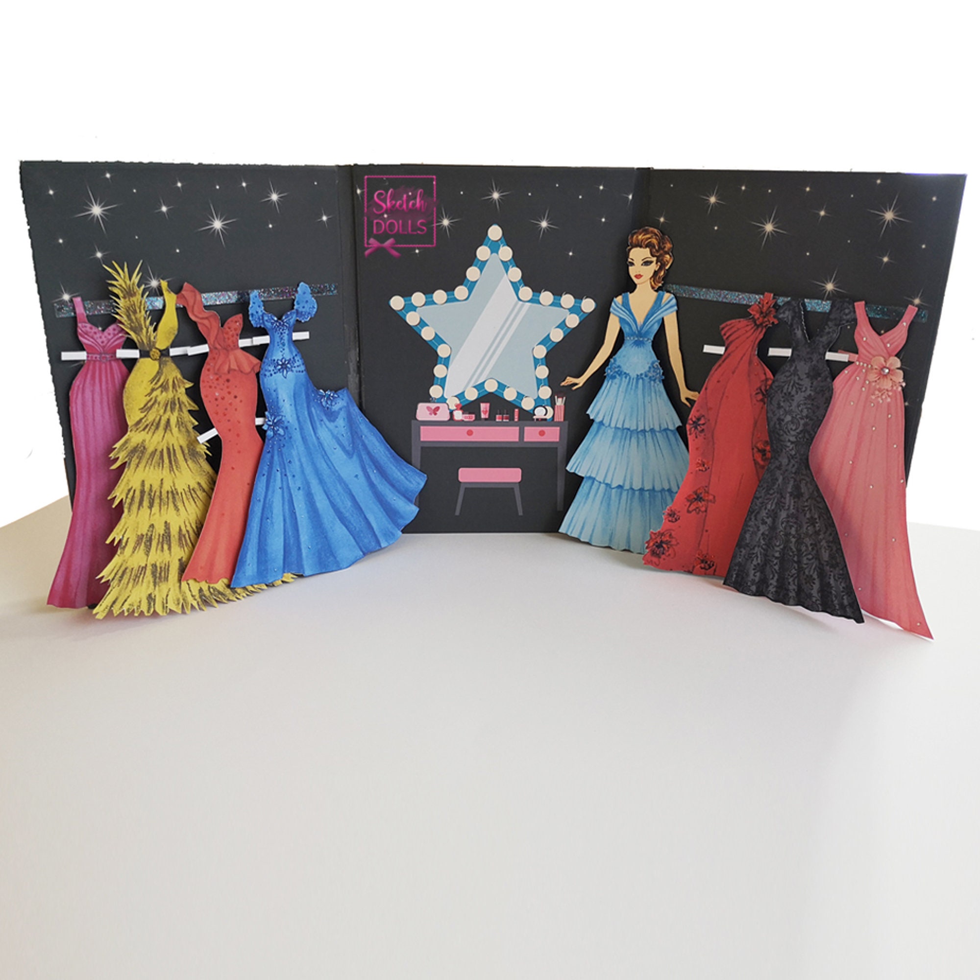 Paper Doll Kit, Creative Kit for Girls,pre Cut Paper Doll, Fashion Doll ...