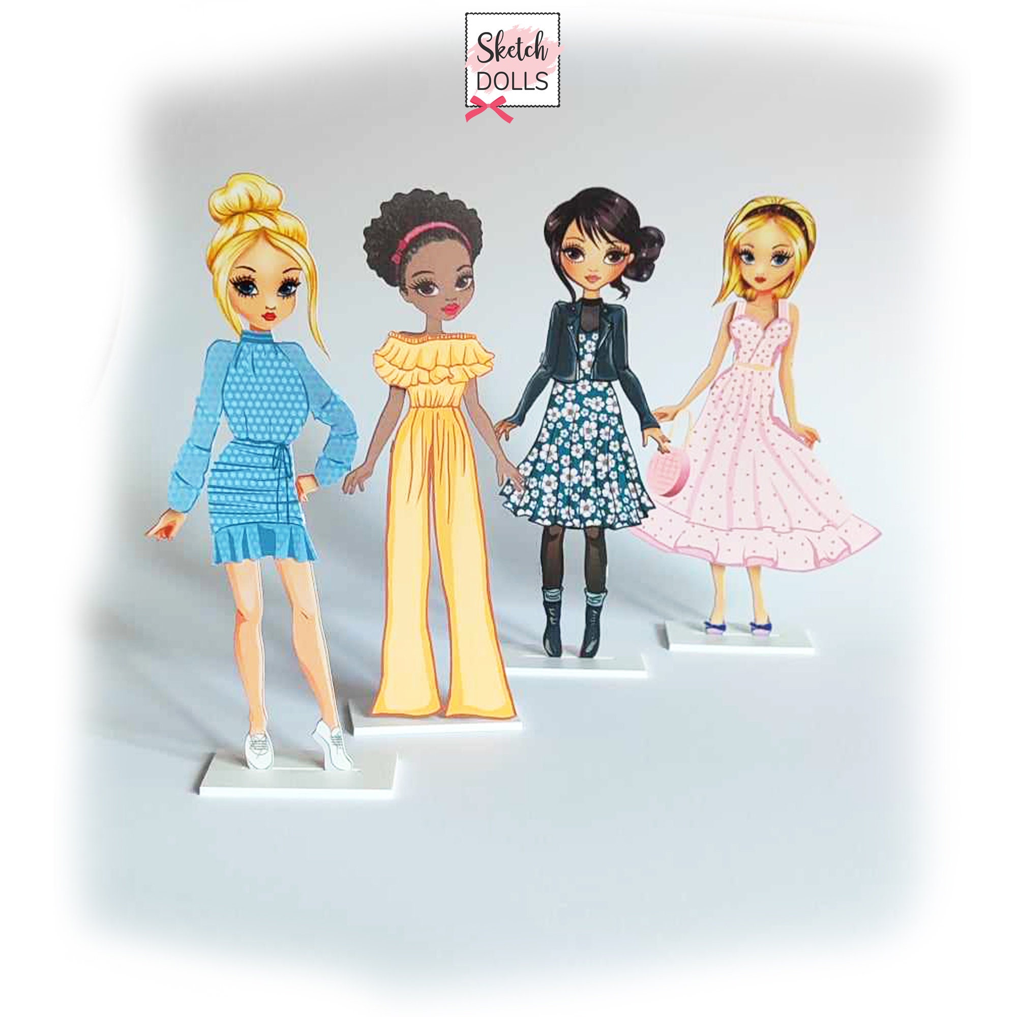 Paper Doll Laminated Cardboard Paper Doll Cut Out Paper - Etsy