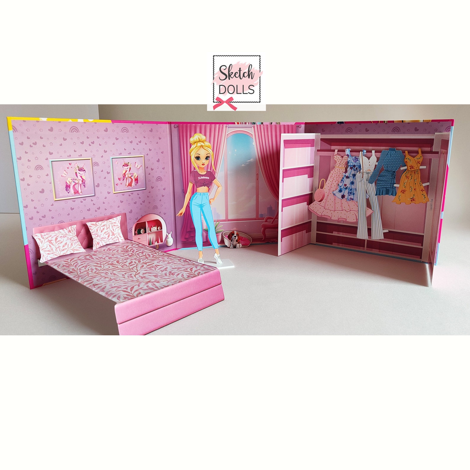 Emma Paper Doll House: Cutout Doll, Clothes & Accessories - Etsy