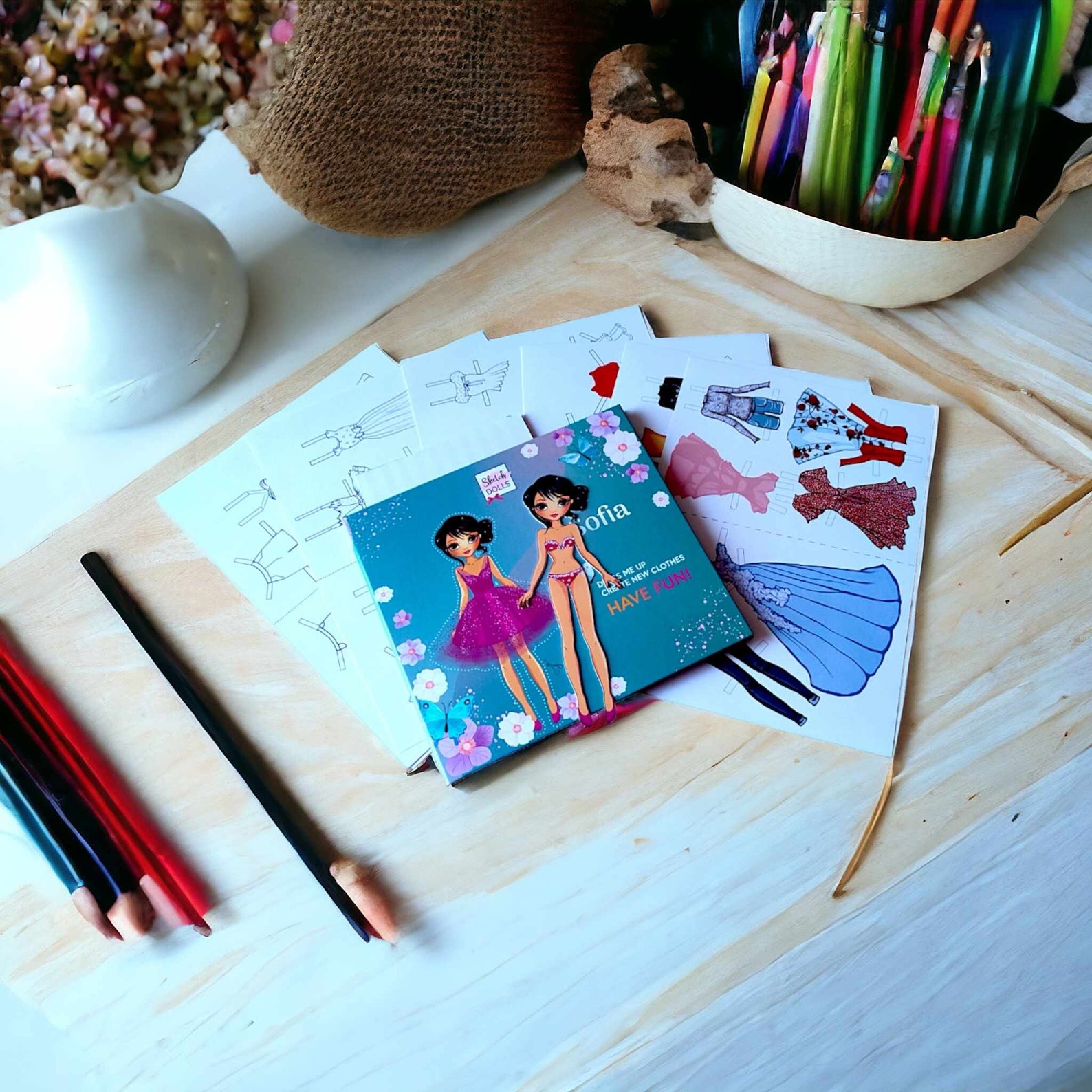 Paper Doll With Accessories, Paper Toys, Paper Doll Sofia, Paper Doll ...