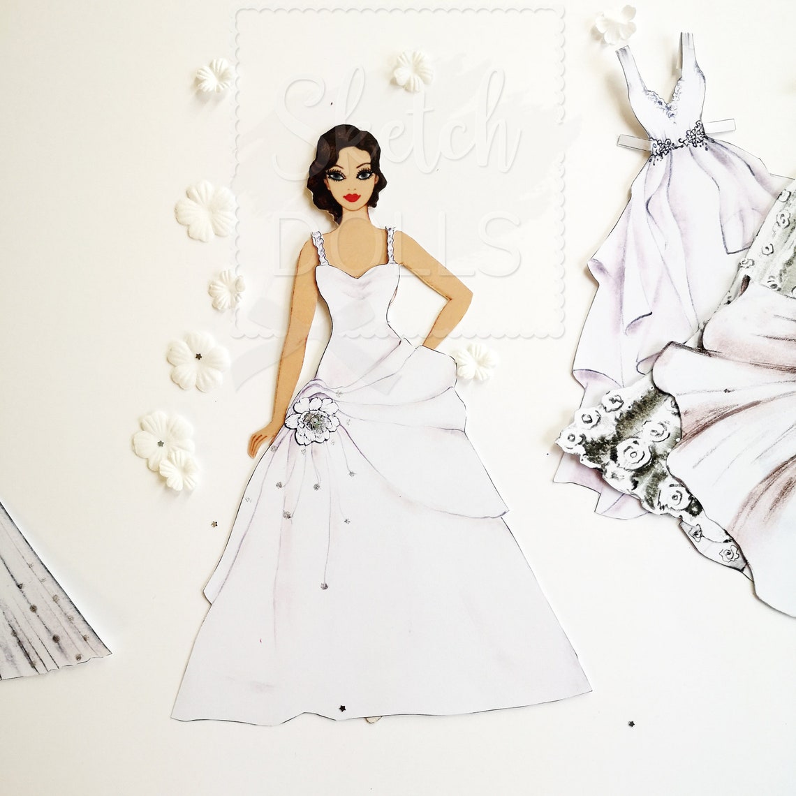 Paper Doll With Clothes, Creative Kit for Girls, Ready Cut Paper Doll ...