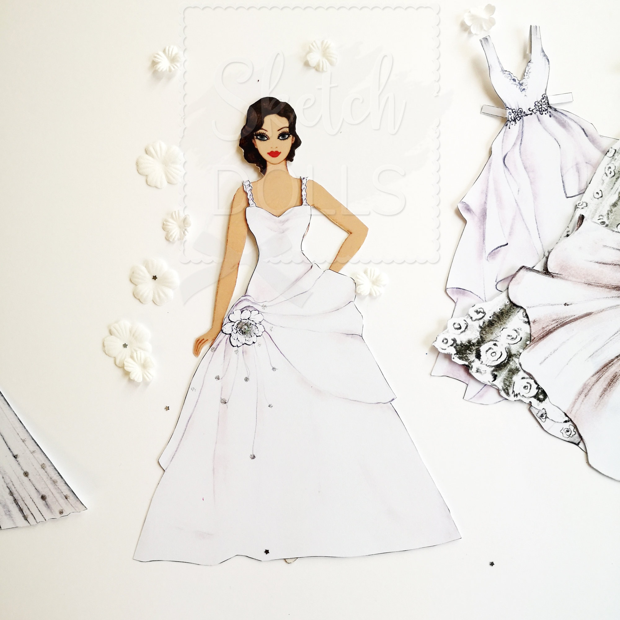 Paper Doll With Clothes, Creative Kit for Girls, Ready Cut Paper Doll ...