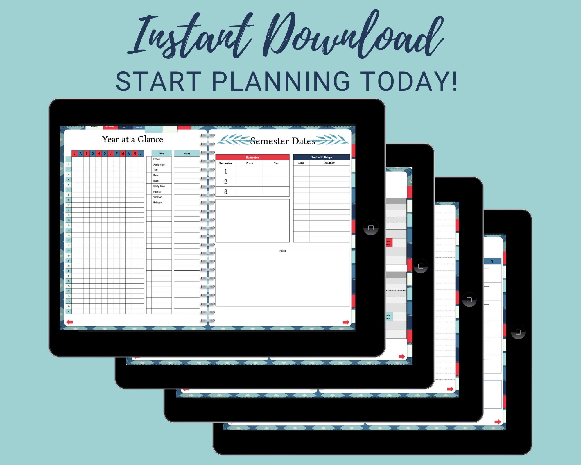 The Ultimate College Planner, Digital Planner, Goodnotes, Powerpoint ...