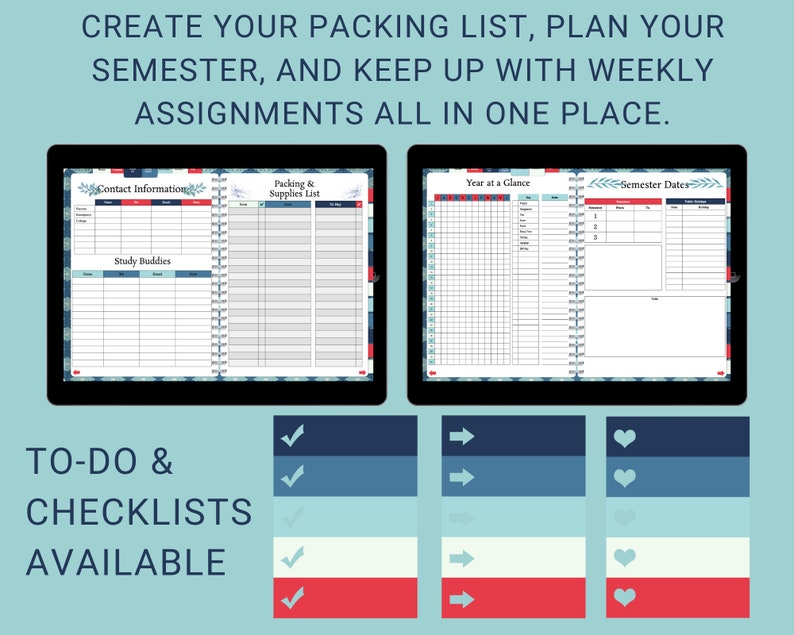 The Ultimate College Planner, Digital Planner, Goodnotes, Powerpoint ...