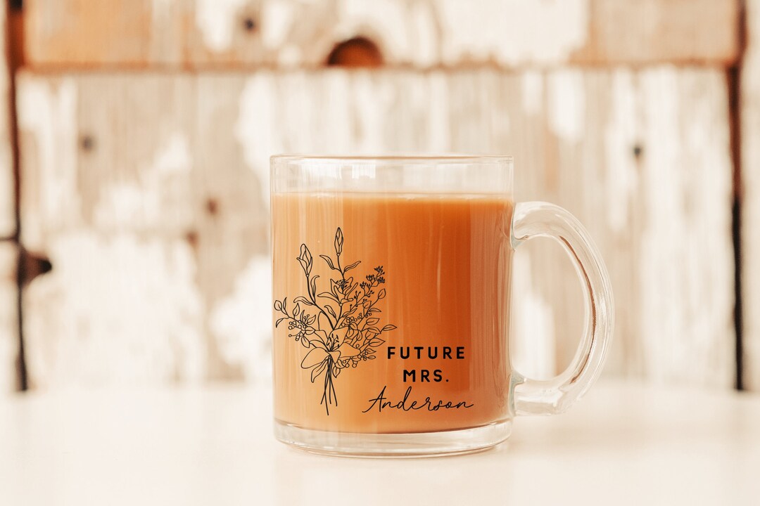 Future Mrs Mug for Bride to Be Personalized Floral Mr and Mrs Mugs Camp ...