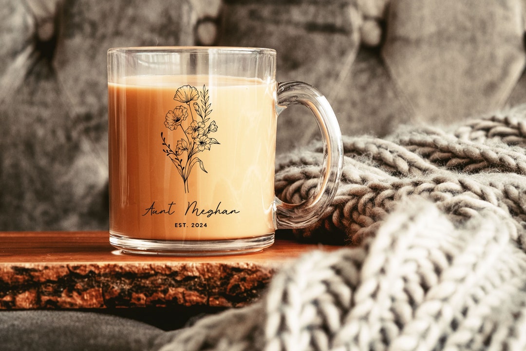 Personalized Aunt Name Mug, Aunt Birthday Gift, Est 2024, Bae Mug ...