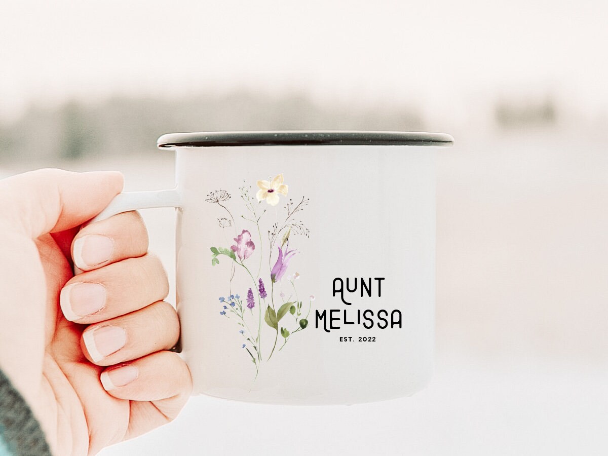 Custom Aunt Mug, New Aunt Mug Est 2022, Bae Mug, Pregnancy Announcement ...