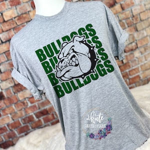 Bulldogs Spirit Wear, School Spirit Shirt, Bulldogs Mascot, Bulldog ...