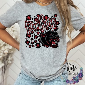 Panthers Shirts, Panthers Cheer Shirt, Glitter Spirt Shirt, Panther Paw ...