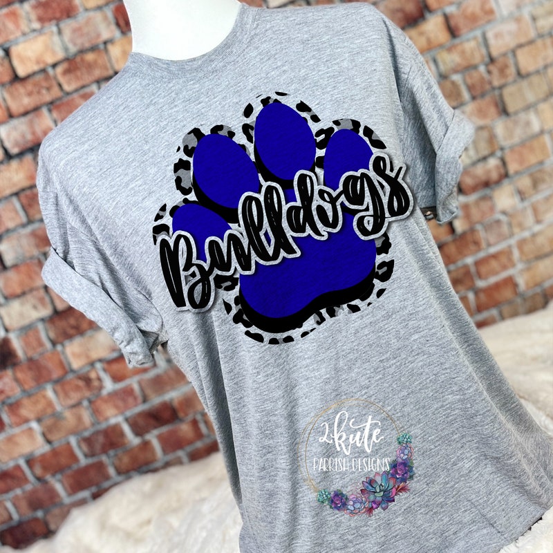 Bulldog Paw Print - Etsy