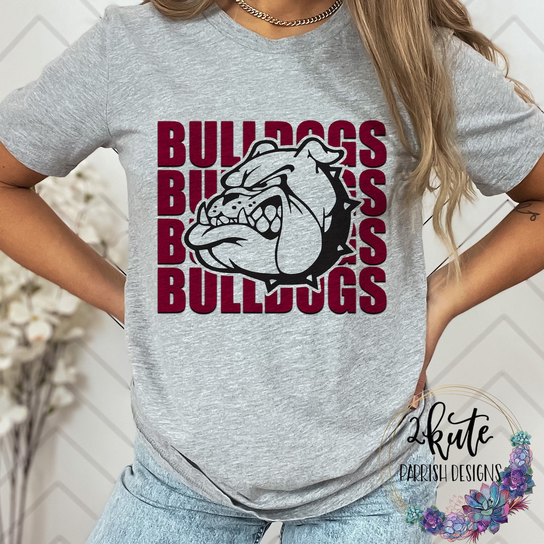 Bulldogs Spirit Wear, School Spirit Shirt, Bulldogs Mascot, Bulldog ...