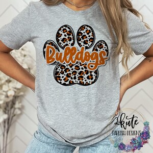 Bulldogs Shirts, Bulldogs Spirit Shirt, Sports Shirt, Leopard Shirt ...