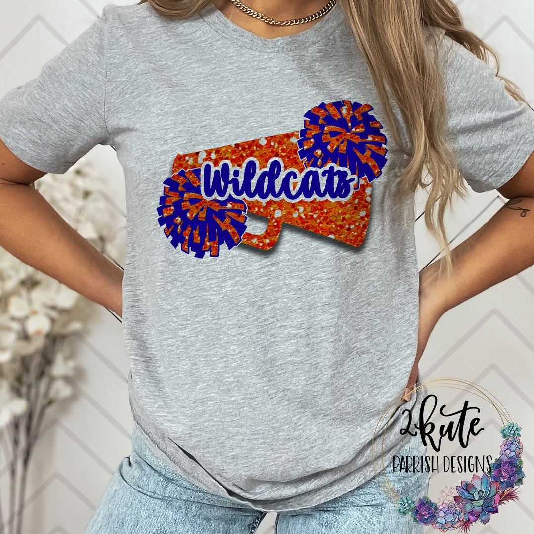 Wildcats Shirts Wildcats Spirit Shirt Faux Glitter Cheer - Etsy