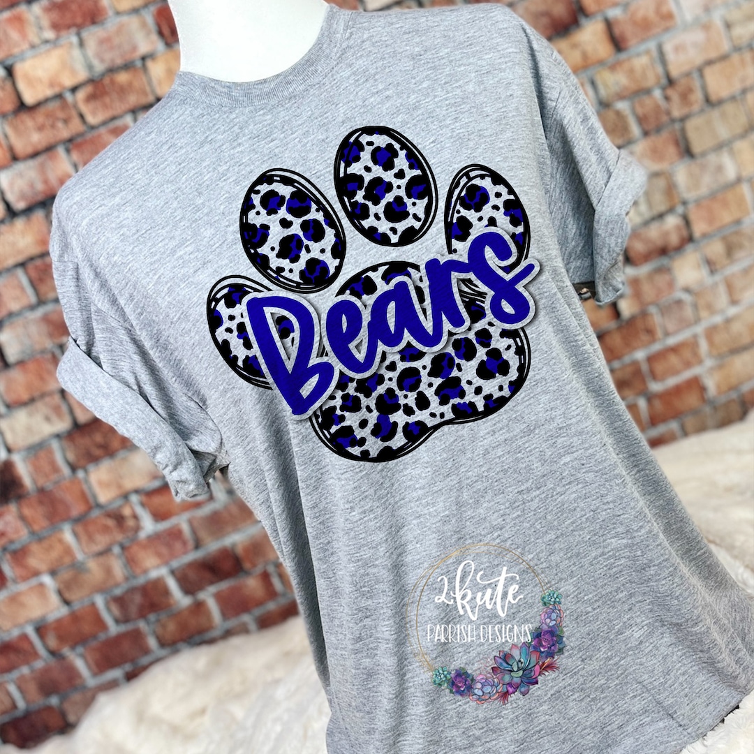 Bears Shirts, Bears Spirit Shirt, Sports Shirt, Leopard Shirt, Paw ...