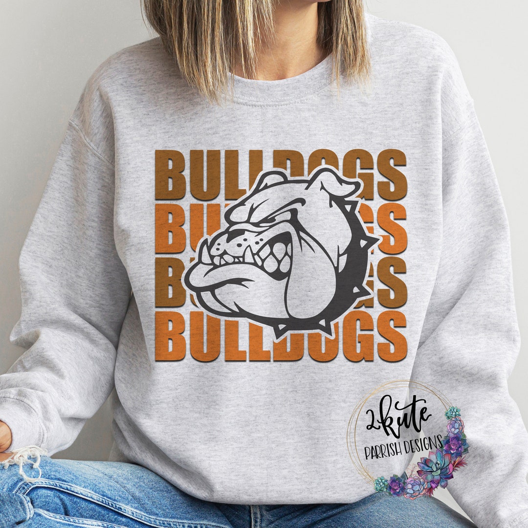Bulldogs Spirit Wear, School Spirit Crewneck, School Spirit Sweatshirt ...