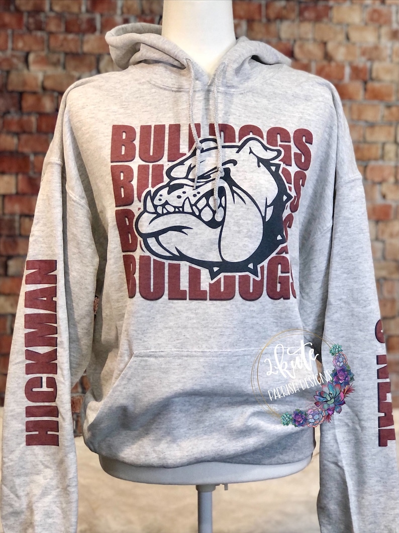Bulldogs Spirit Wear School Spirit Hoodies School Spirit - Etsy
