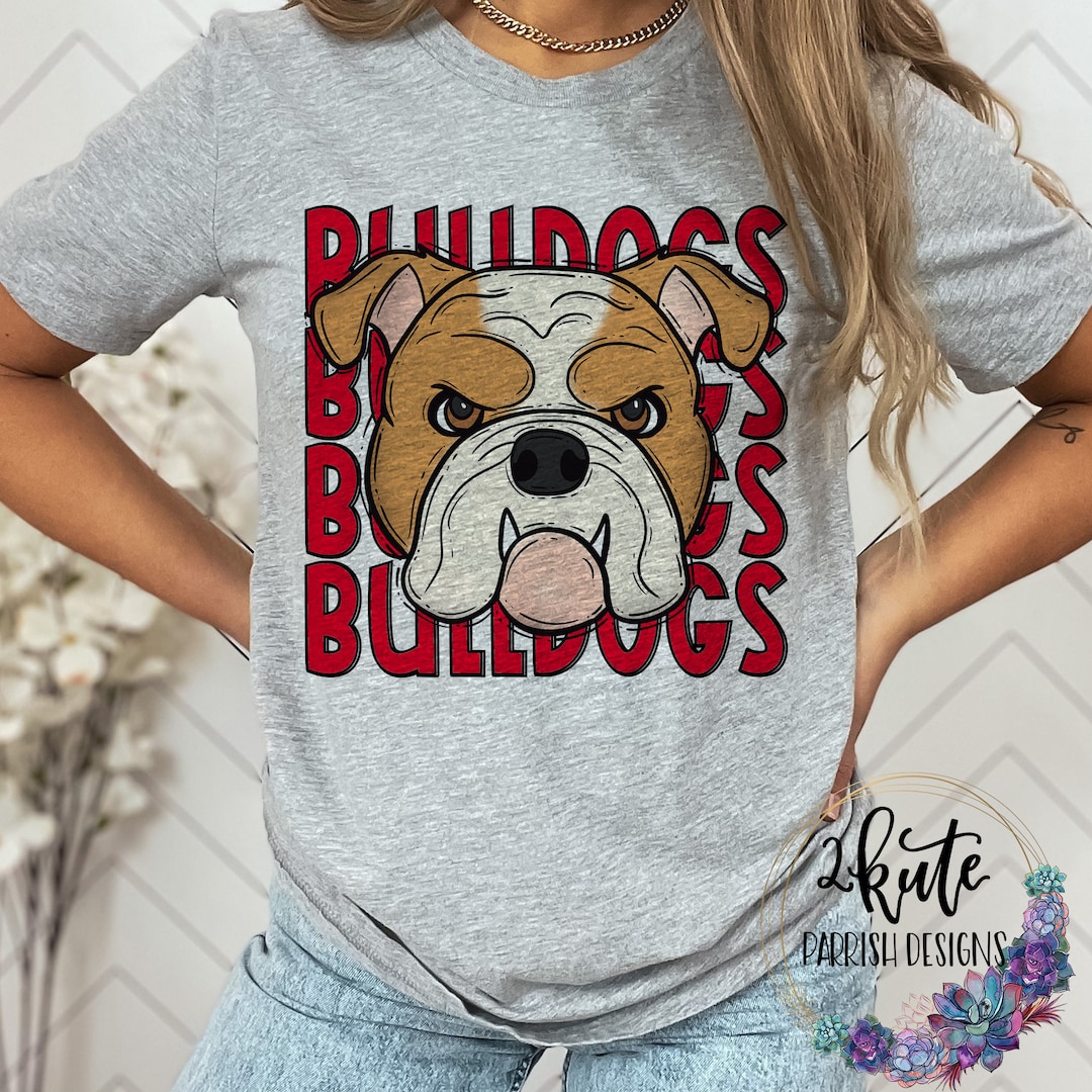 Bulldogs Spirit Wear, School Spirit Shirt, Bulldogs Mascot, Bulldog ...