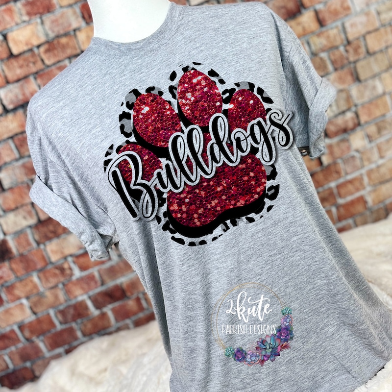 Bulldog Paw Print - Etsy