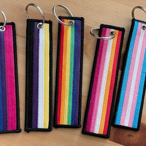 Pride Keychains Bisexual Rainbow Lesbian Non-binary | Etsy
