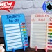 Sliding Daily Routine Chart | Embroidery-style Flower Chart | Task ...