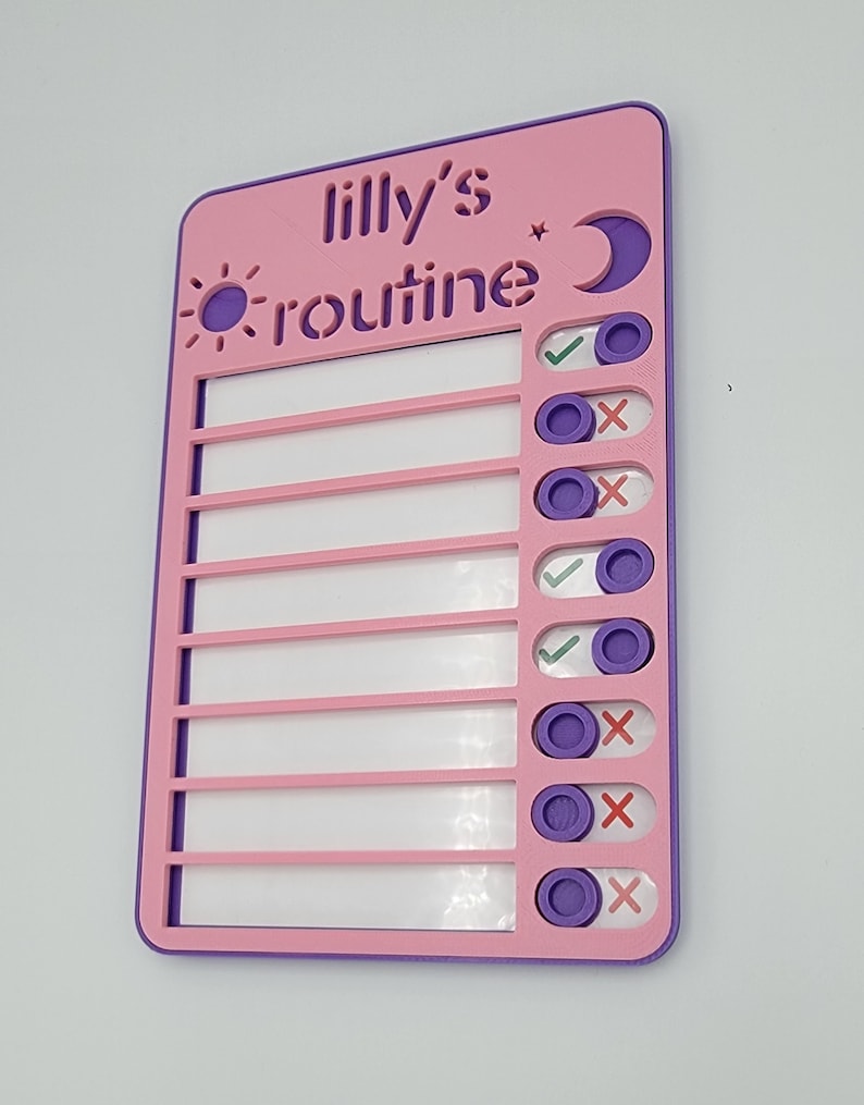 Sliding Routine Chart Chore Chart Daily Checklist Kids | Etsy UK