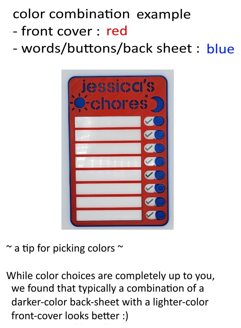 Sliding Chart Routine Chart Daily Checklist Kids Daily - Etsy