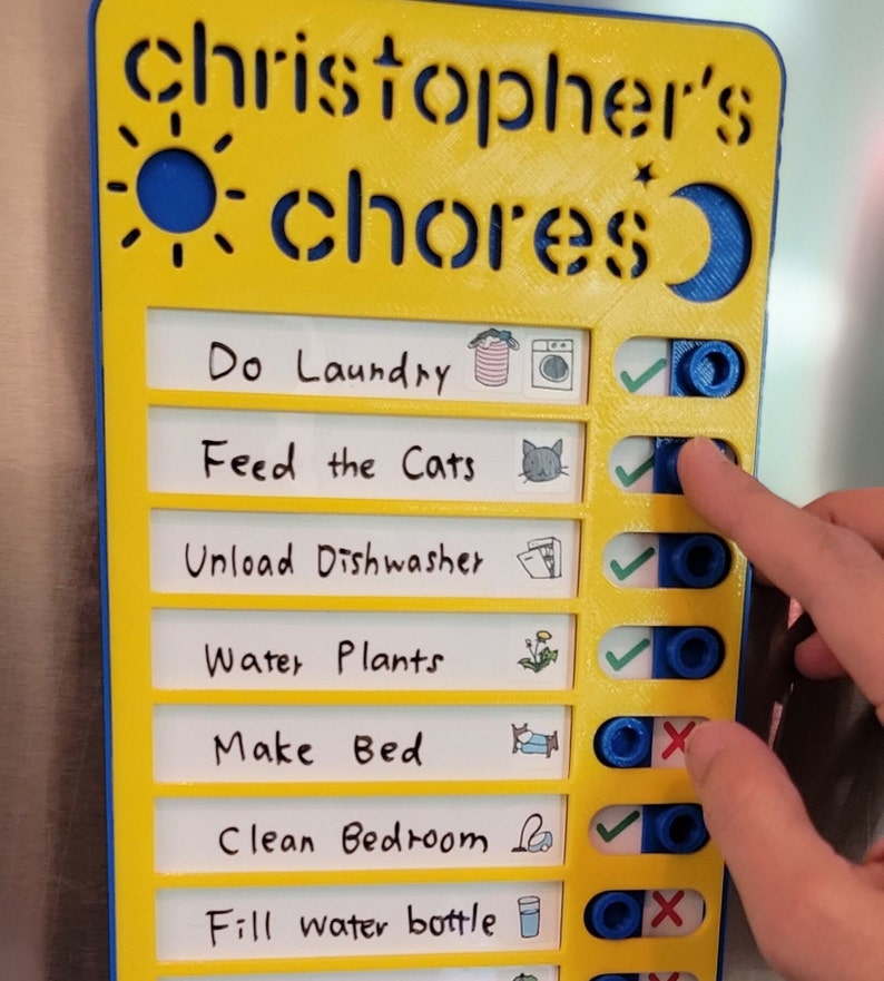 Sliding Chart Routine Chart Daily Checklist Kids Daily - Etsy