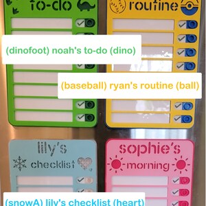 Sliding Routine Chart Chore Chart Daily Checklist Kids - Etsy