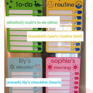 Sliding Routine Chart, Chore Chart, Daily Checklist, Kids Daily Tasks ...