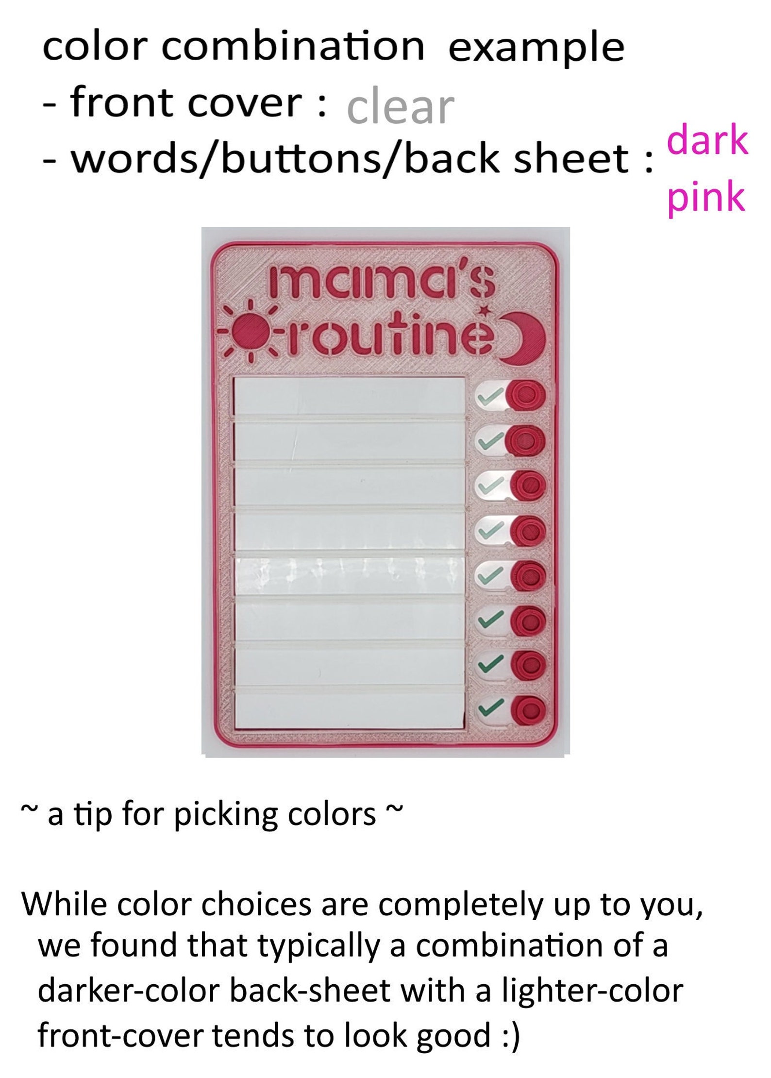 Sliding Routine Chart Chore Chart Daily Checklist Kids | Etsy Australia