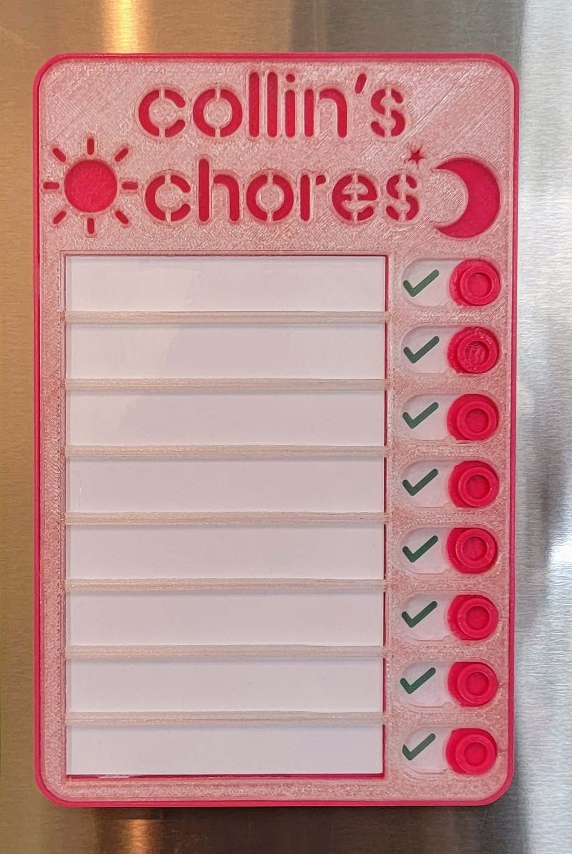 Sliding Chart Routine Chart Daily Checklist Kids Daily - Etsy