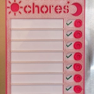 Sliding Chart Routine Chart Daily Checklist Kids Daily - Etsy