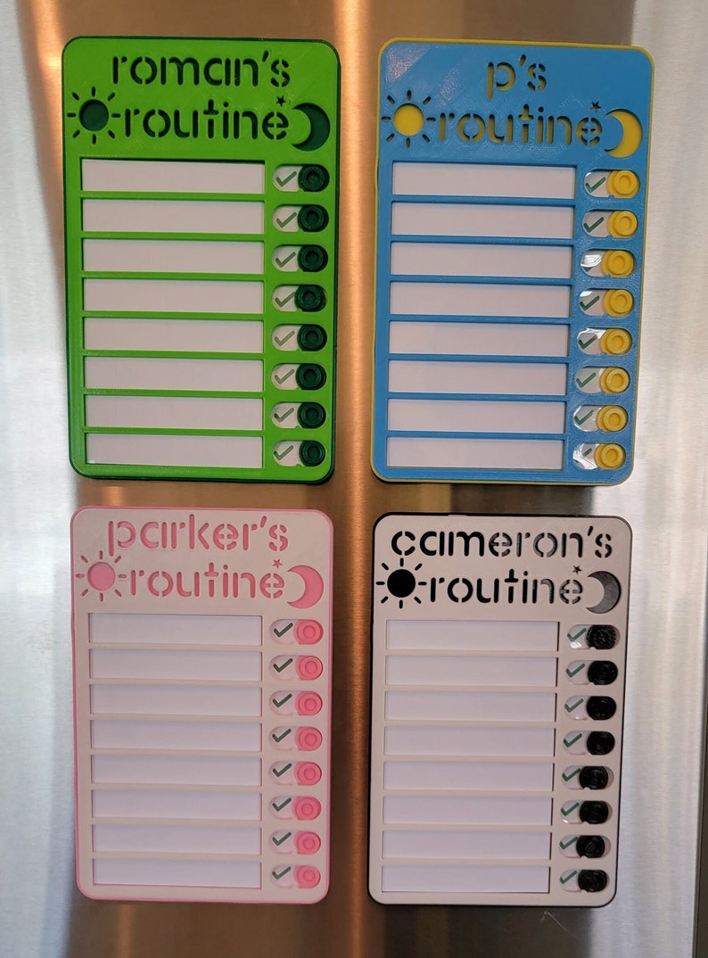 Sliding Routine Chart Chore Chart Daily Checklist Kids | Etsy Australia