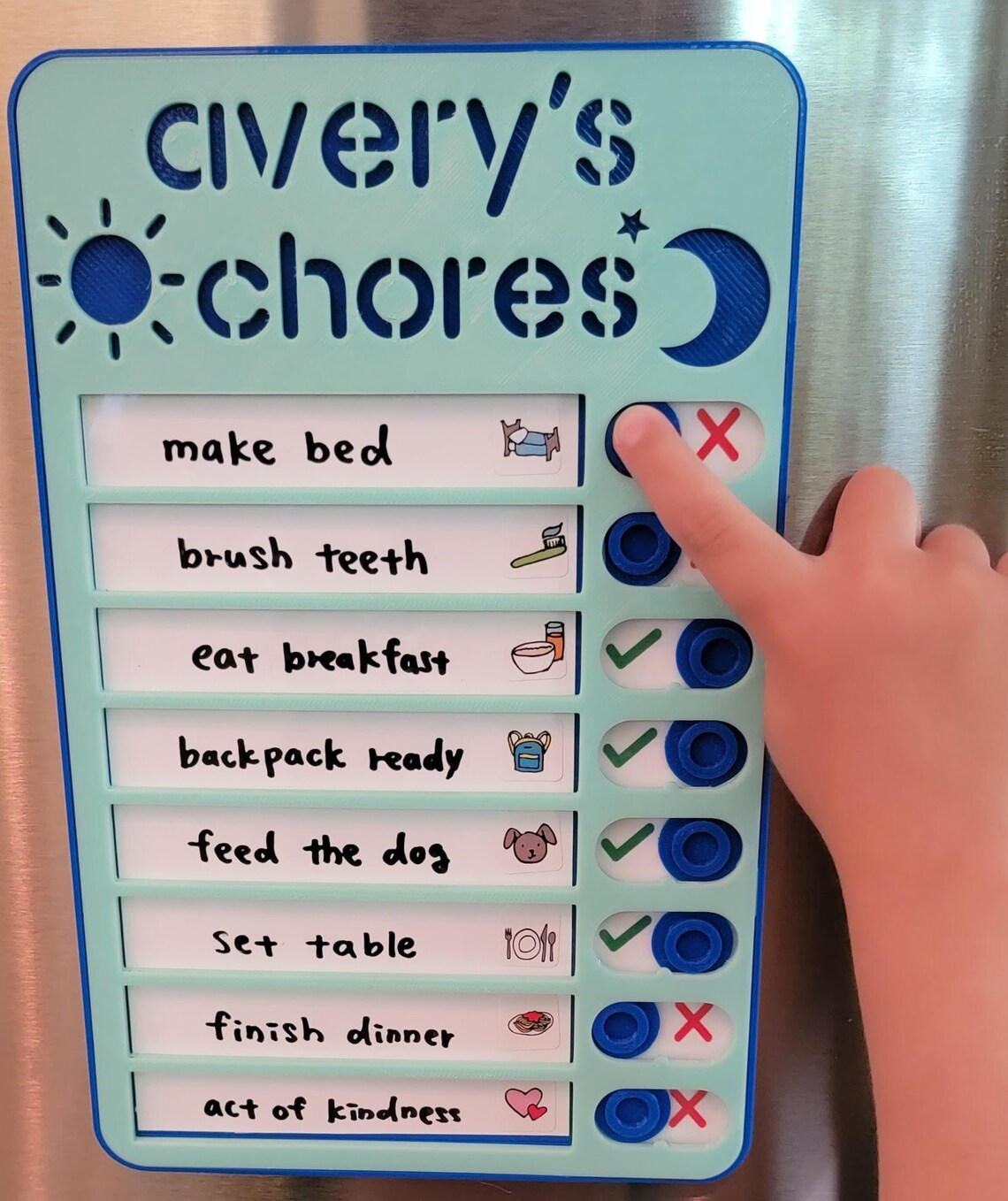 Sliding Chart Routine Chart Daily Checklist Kids Daily - Etsy