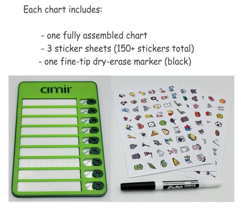 9 Slot Sliding Chart Routine Chart Daily Checklist Kids - Etsy
