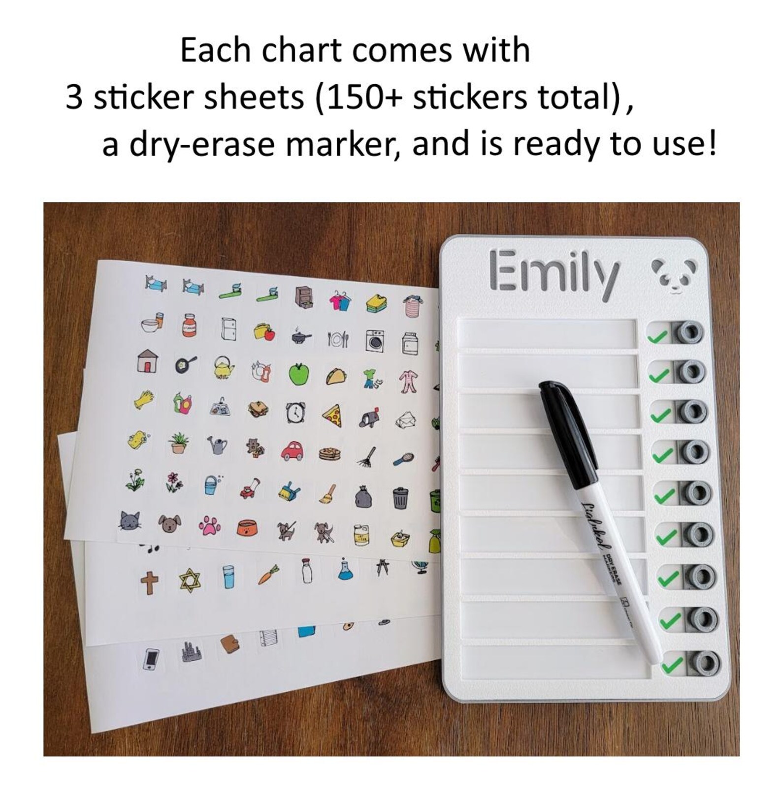 9 Slot Sliding Chart, Routine Chart, Daily Checklist, Kids Daily Tasks ...