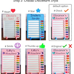 Rainbow Sliding Routine Chart, Chore Chart, Daily Checklist, Kids Daily ...